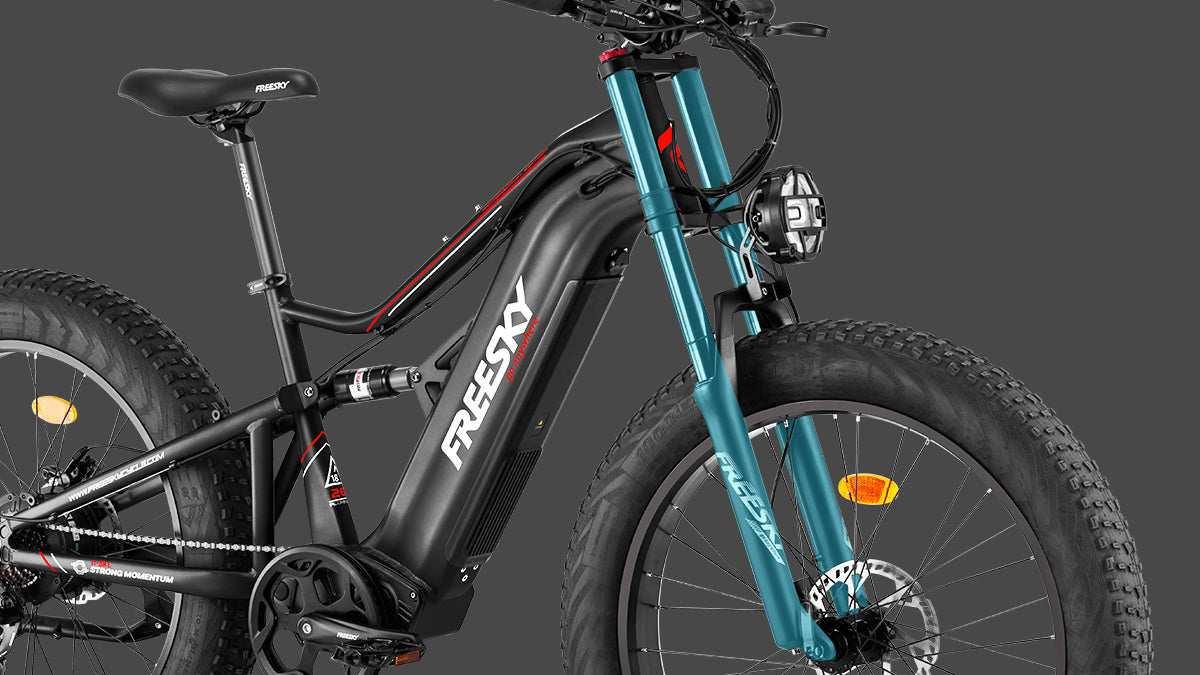 Freesky 1000W Electric Mountain Bike with Rear Rack | Swift Horse Pro X ...
