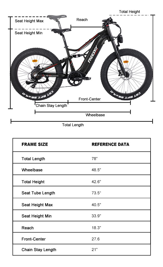 Freesky 1000W Electric Mountain Bike with Rear Rack | Swift Horse Pro X ...