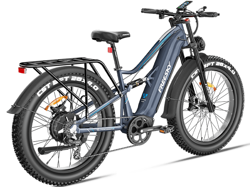 Freesky 1000W Electric Mountain Bike with Rear Rack | Swift Horse Pro X ...